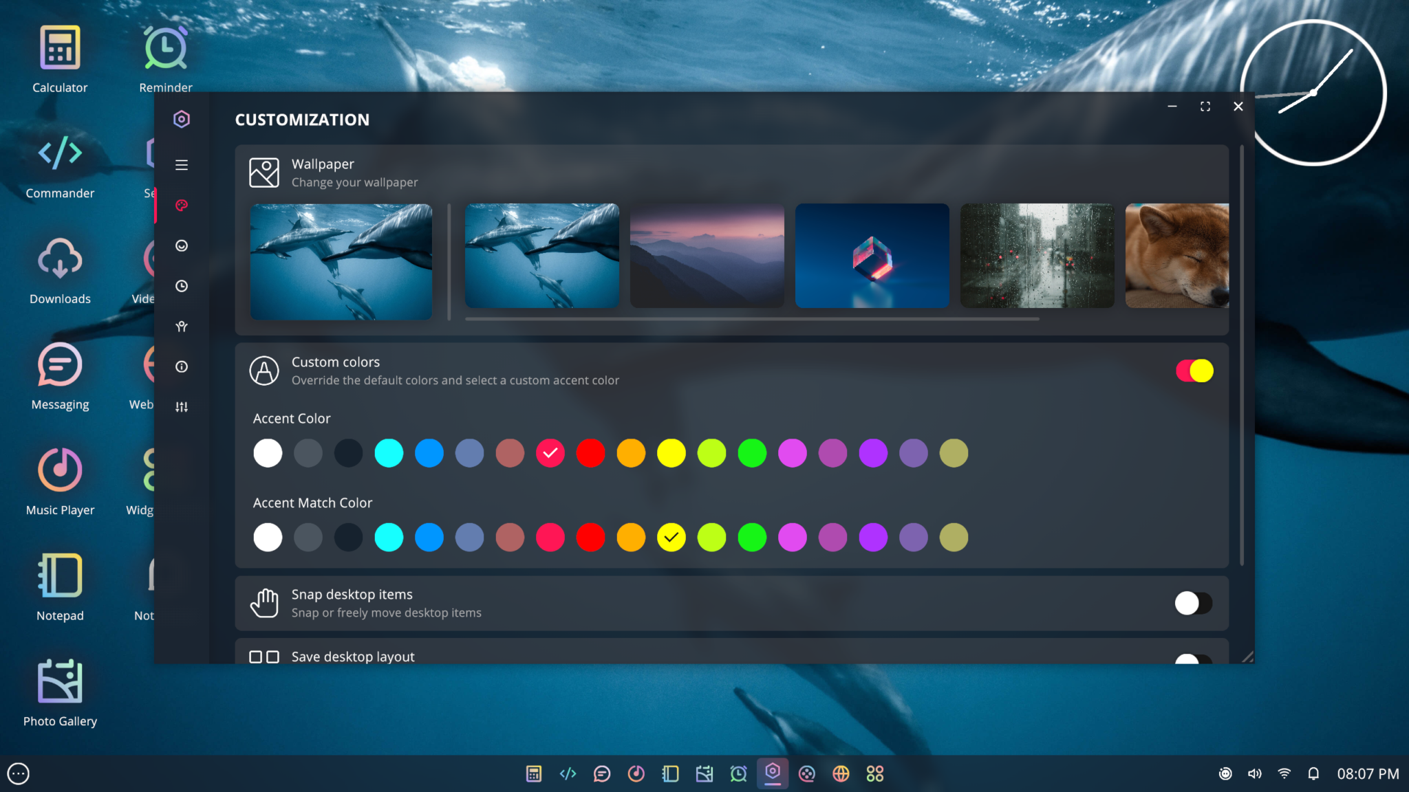 DreamOS - Modern OS UI - Michsky