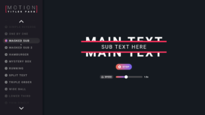 Motion Titles Pack - Michsky