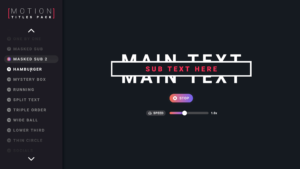 Motion Titles Pack - Michsky