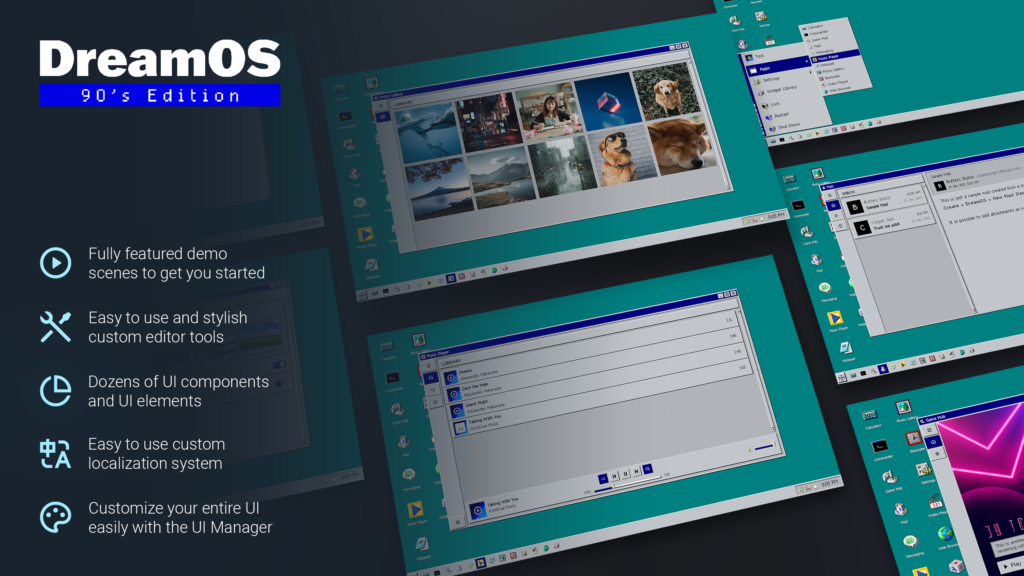 DreamOS - 90s Desktop OS UI