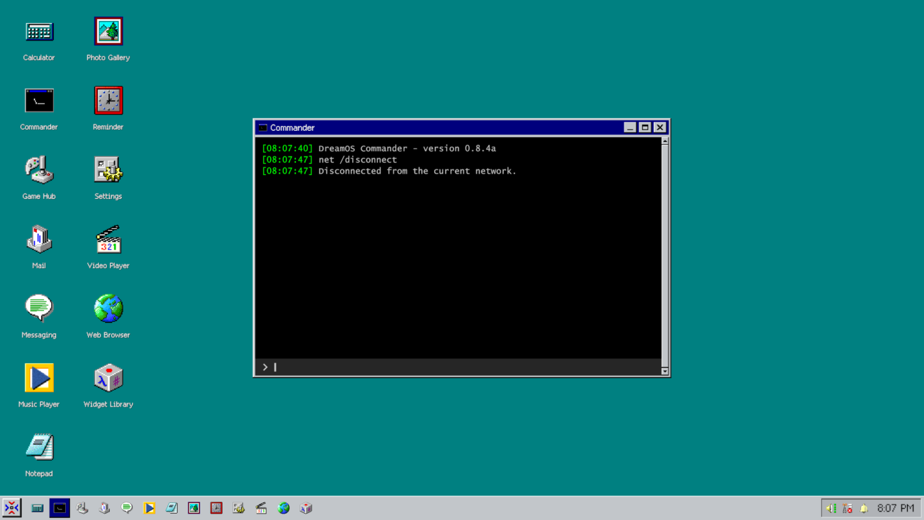 DreamOS - 90s Desktop OS UI