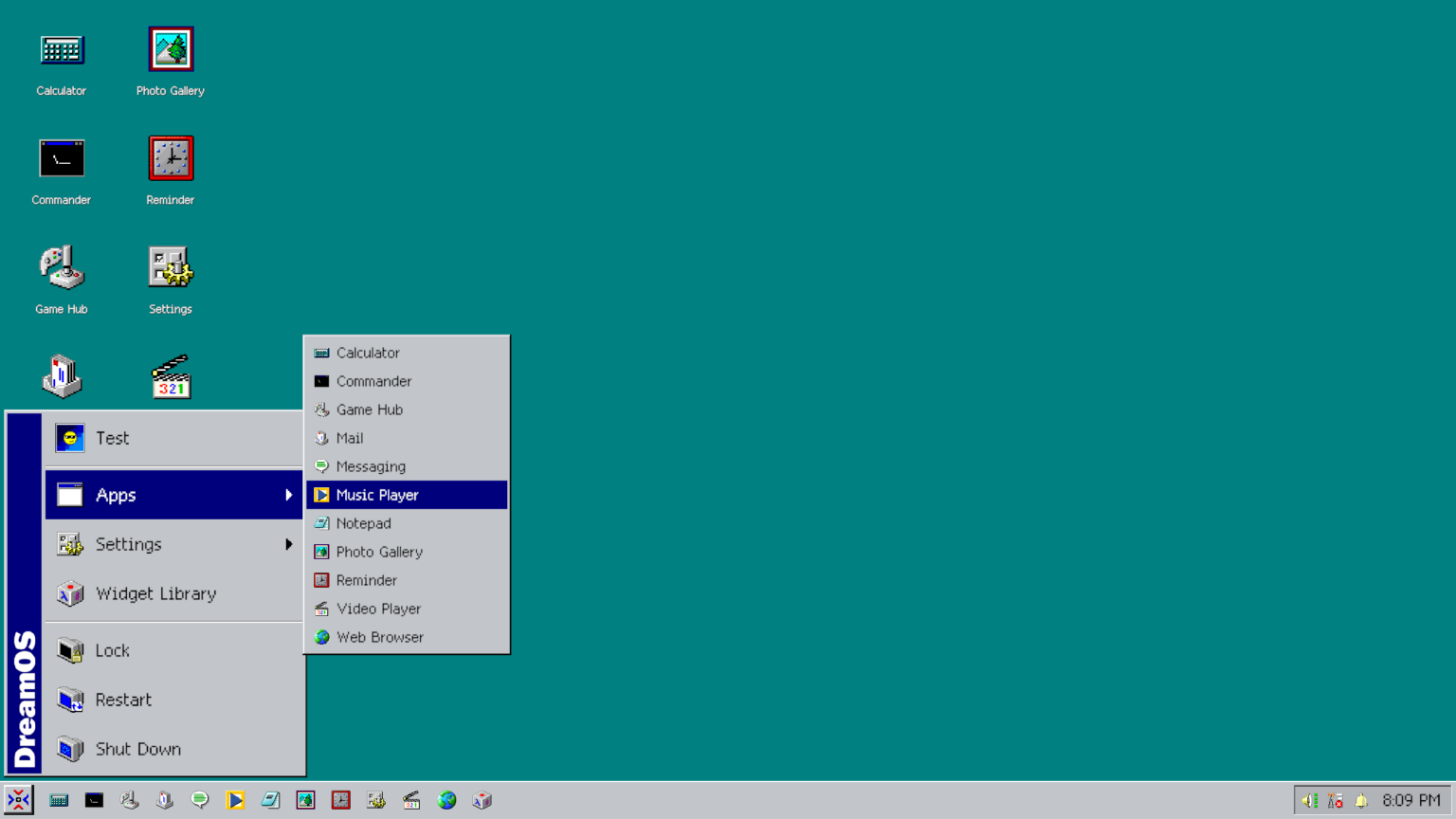 DreamOS - 90s Desktop OS UI