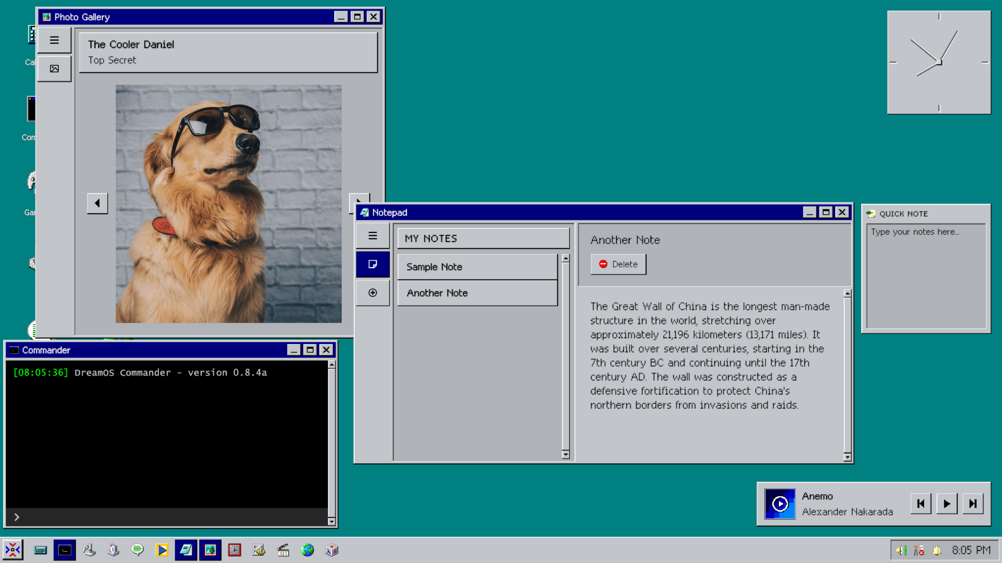 DreamOS - 90s Desktop OS UI
